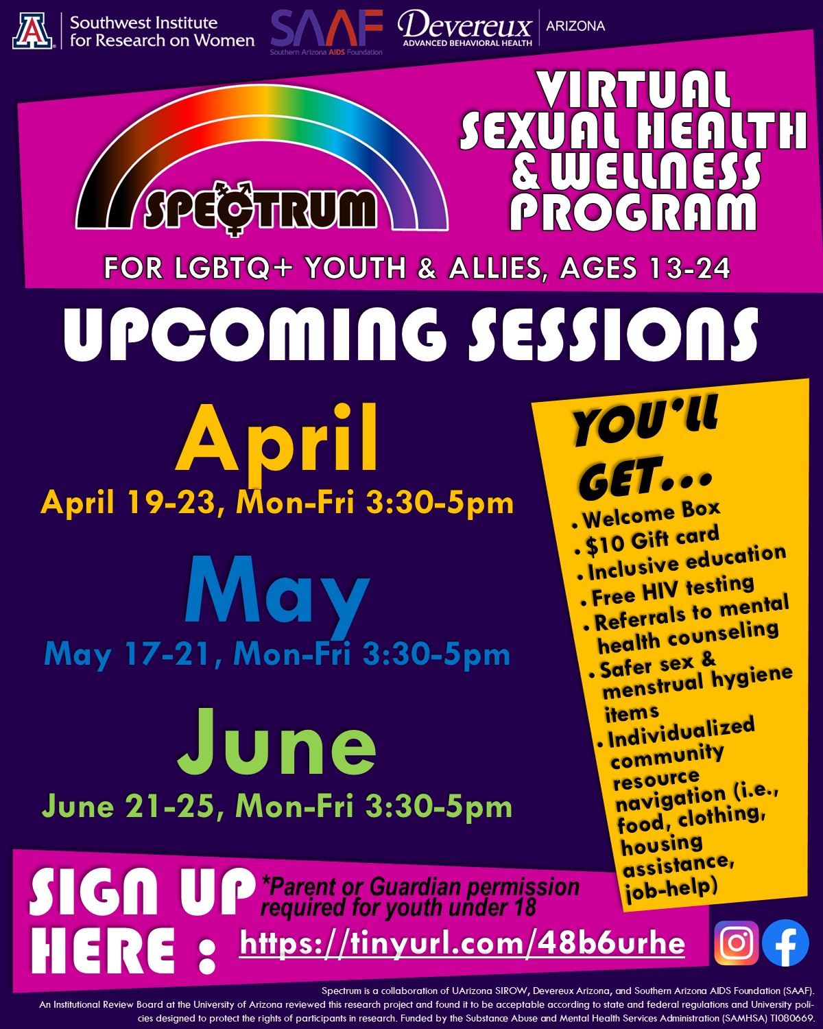 Sign-Ups for Upcoming Spectrum Sessions Now Available! | SIROW